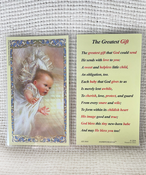 "The Greatest Gift" Laminated Prayer Card - The National Shrine of ...